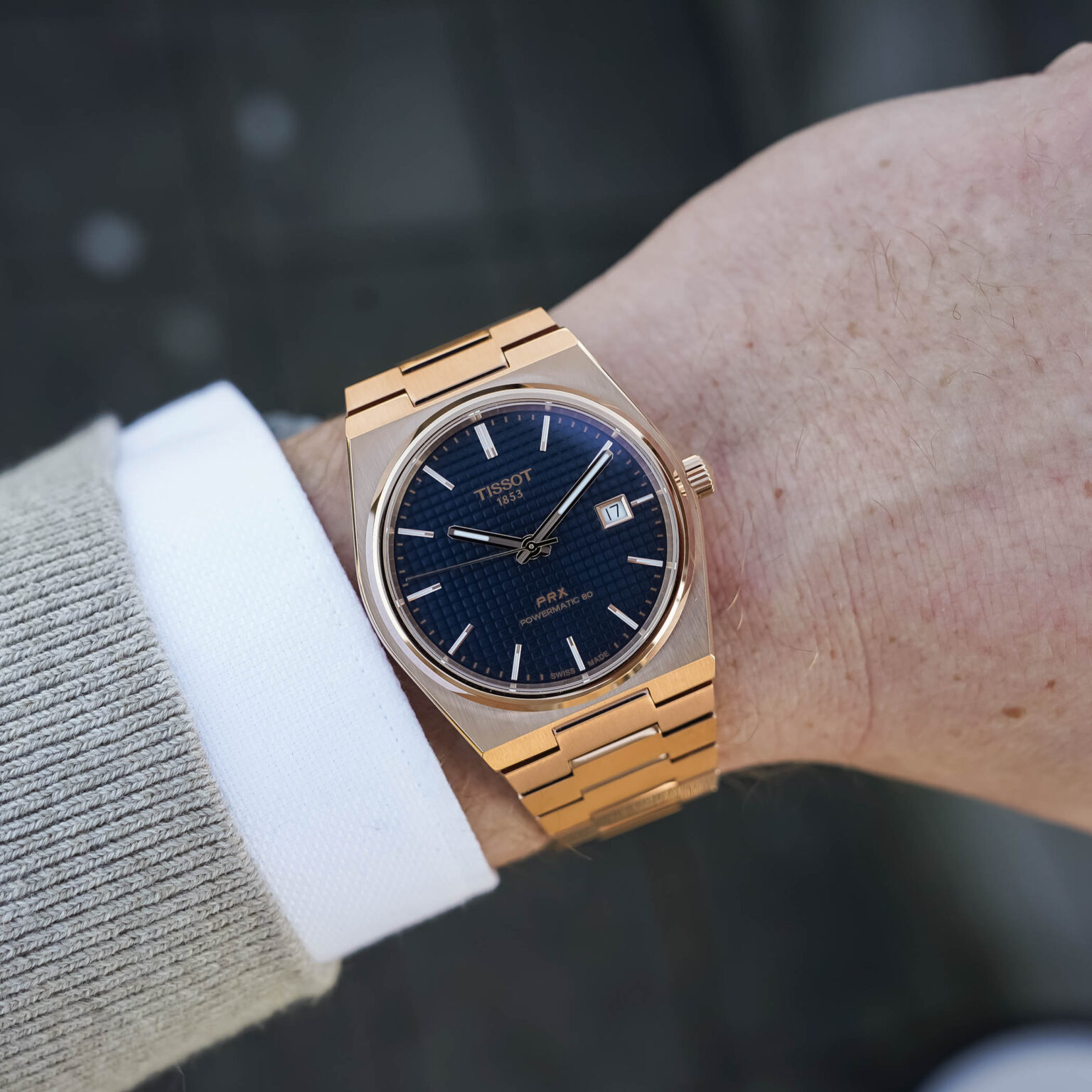 First Look: The new Tissot PRX Powermatic 80 40mm in Rose Gold PVD