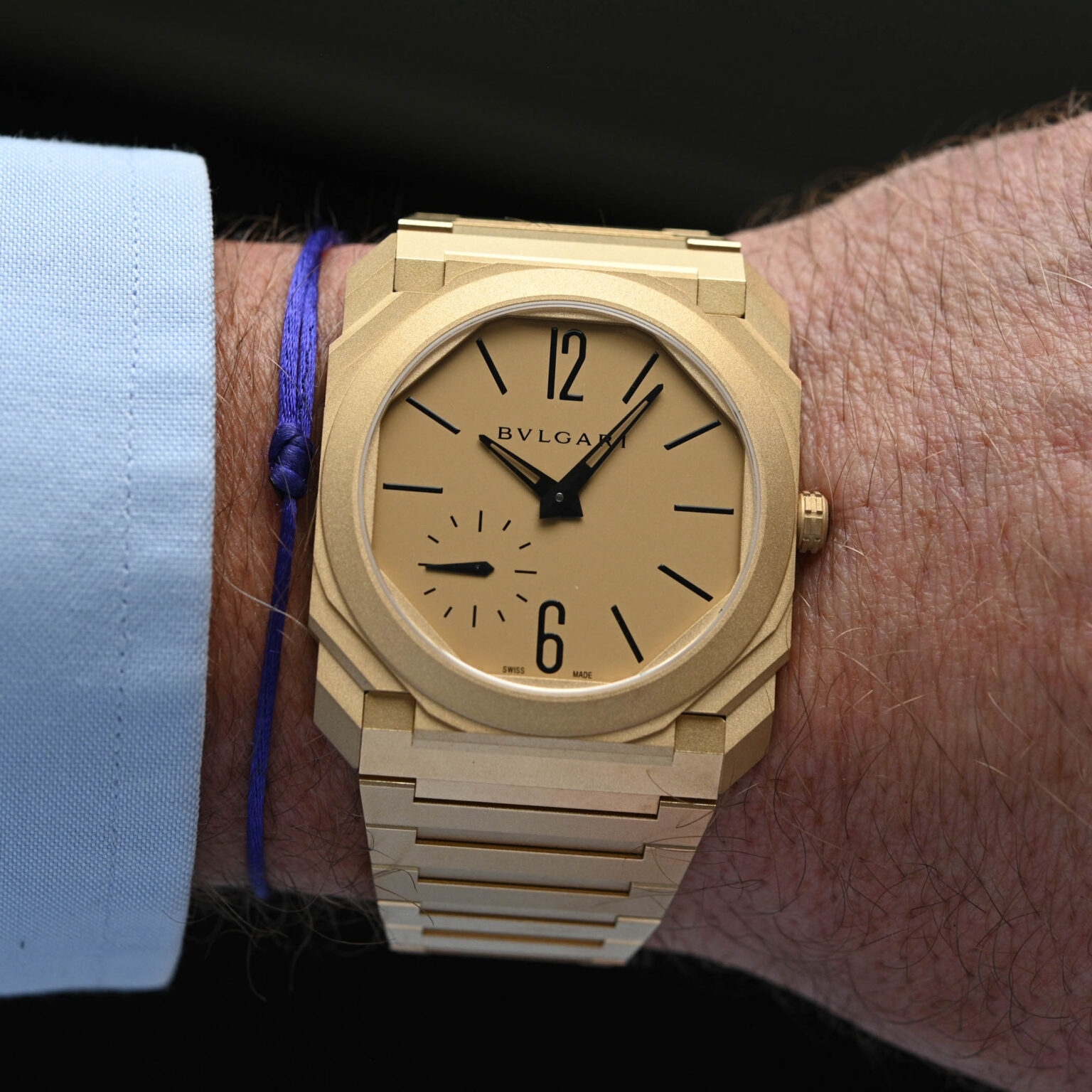 First Look: Bulgari Octo Finissimo Automatic in Sandblasted Yellow Gold