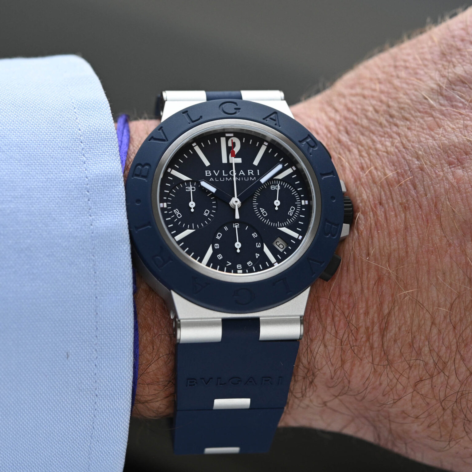 First Look: The Summer 2025 Bulgari Aluminium Chronographs in White and in Blue
