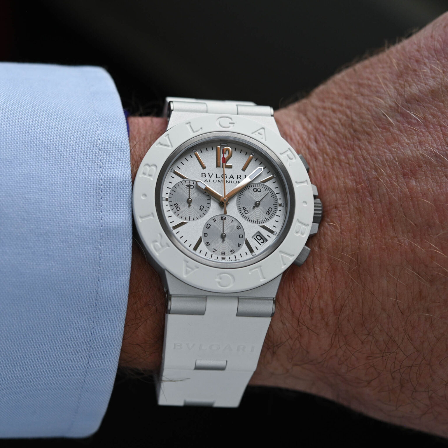 First Look: The Summer 2025 Bulgari Aluminium Chronographs in White and in Blue
