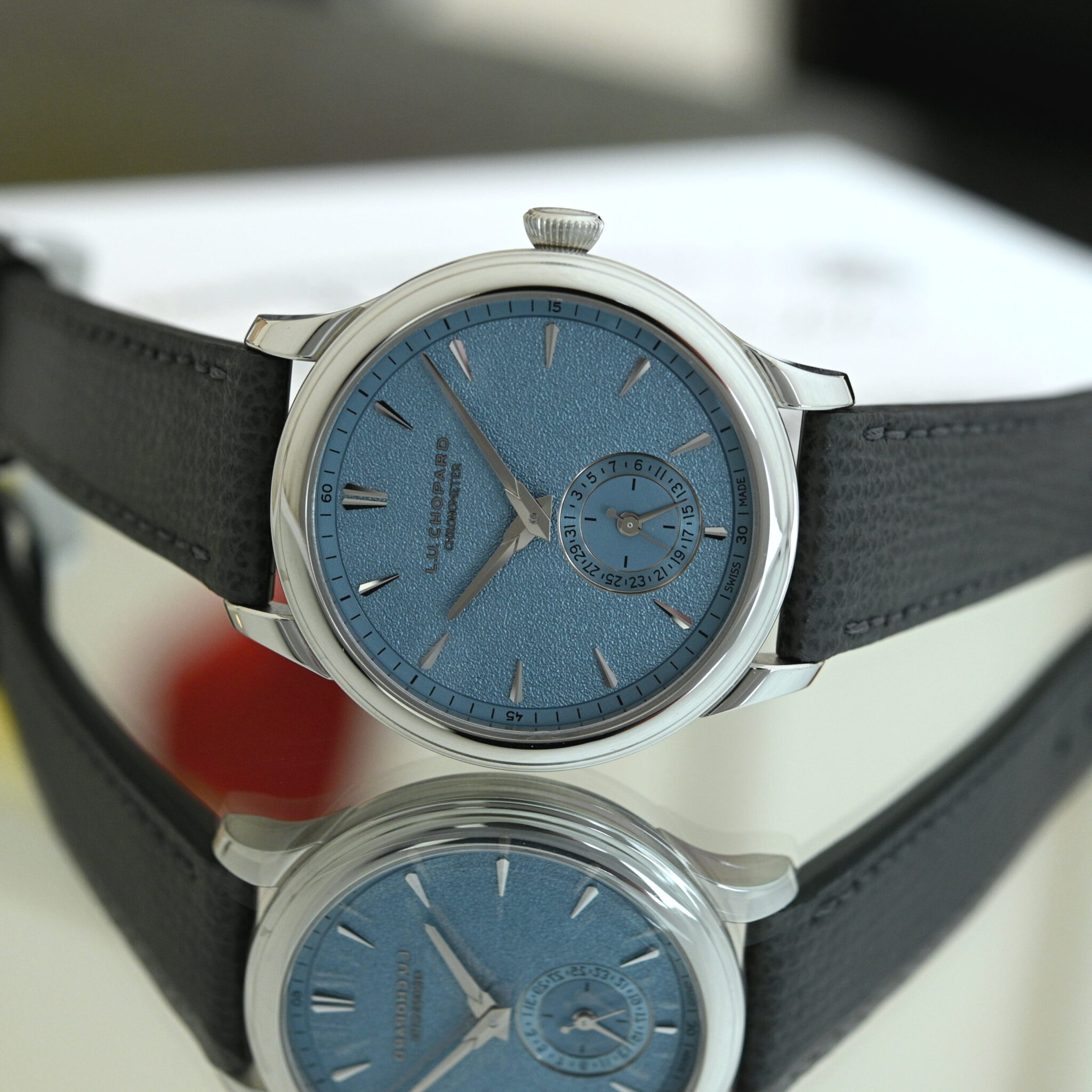 The Stunning Contemporary Chopard L.U.C Quattro MKIV In Ice Blue & Platinum