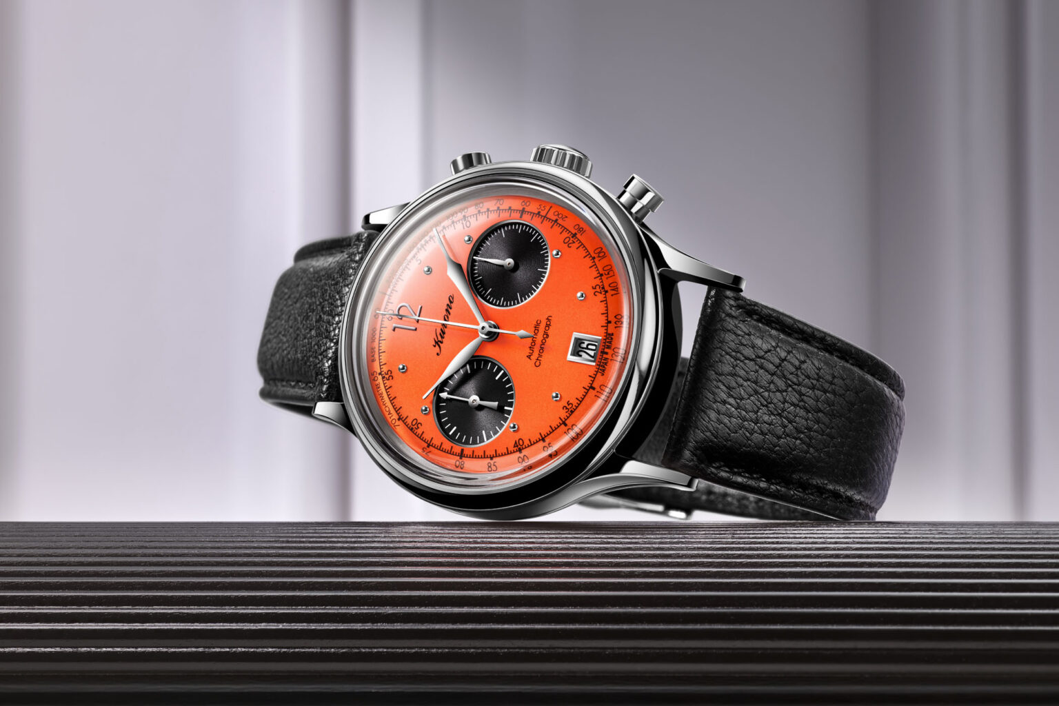 Introducing: The New and Bold Kurono Tokyo Vermilion Chronograph