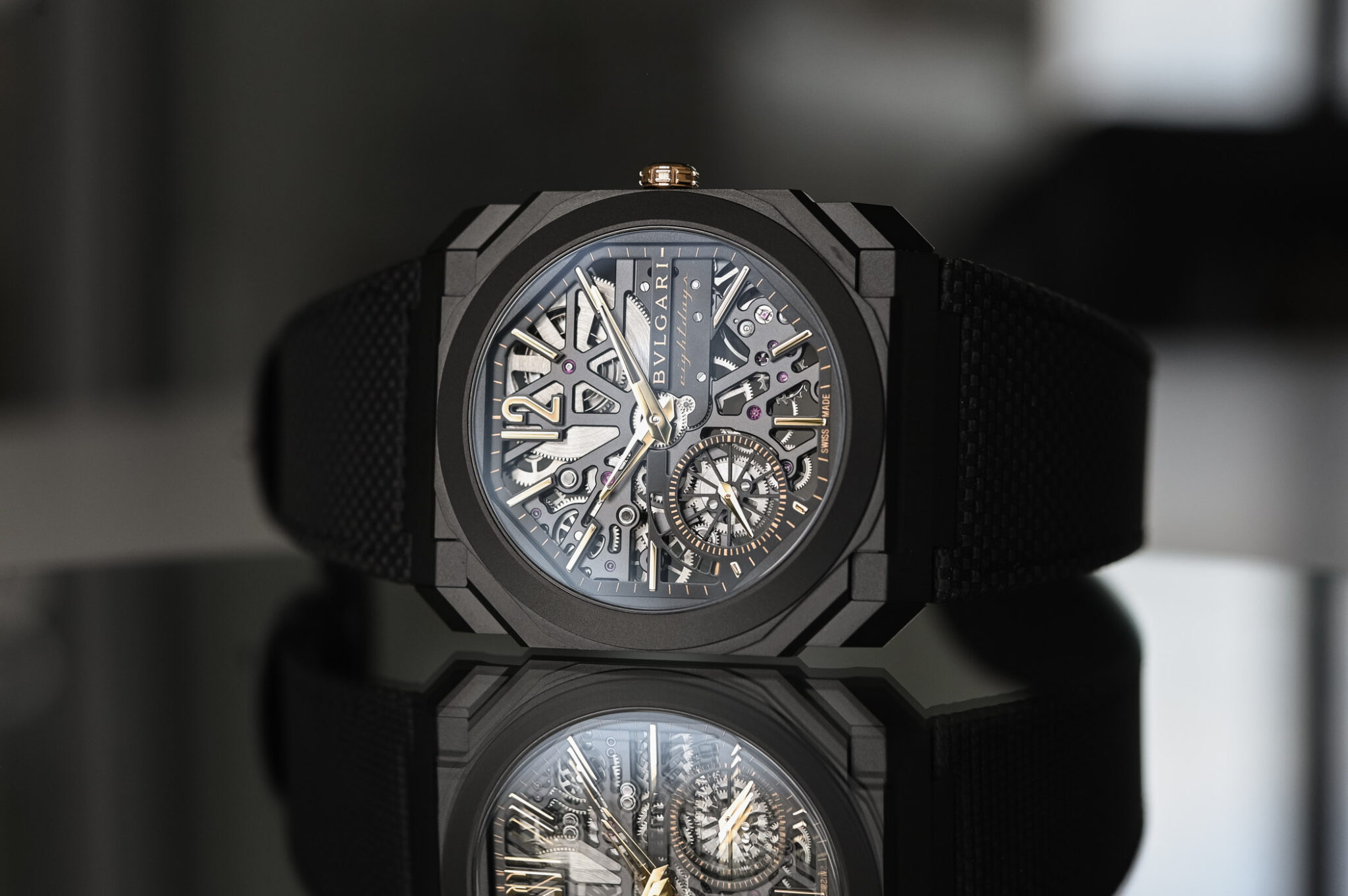 First Look: The Bulgari Octo Finissimo Skeleton 8 Days in Black DLC ...